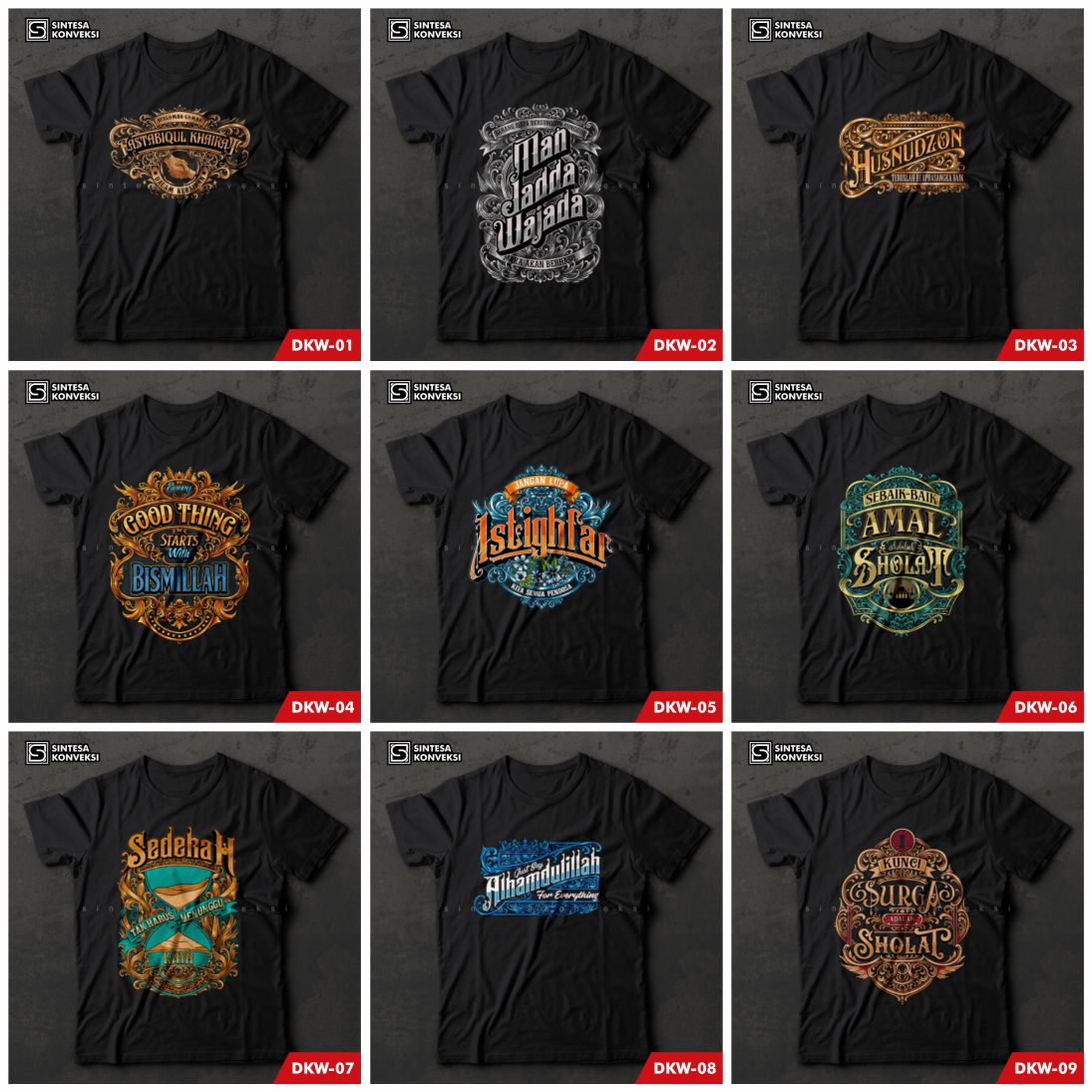 10 Desain Kaos Islami, Baju Tema Dakwah Muslim Simple dan Keren